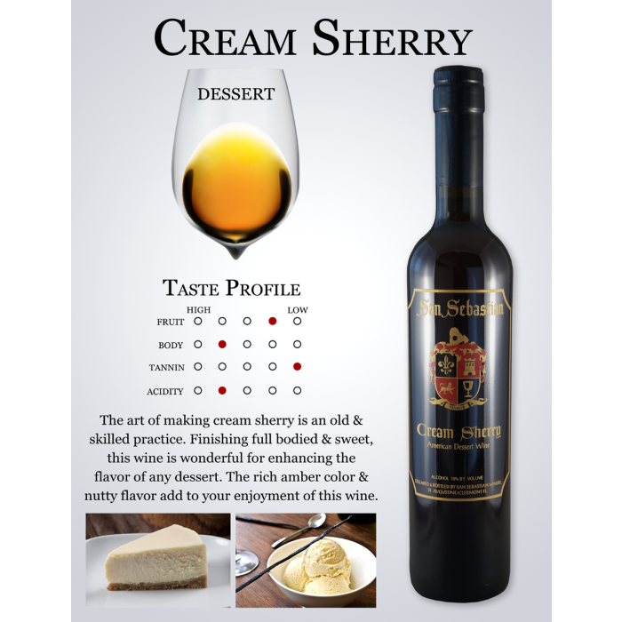 Cream sherry store